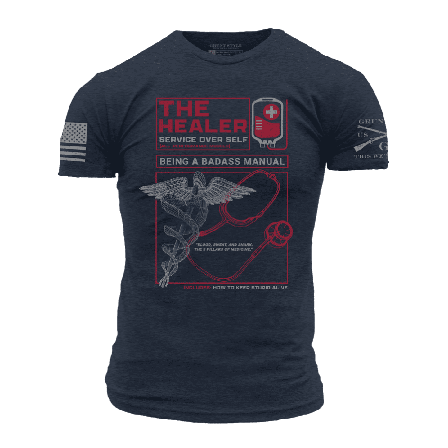 The Healer T-Shirt - Midnight Navy – Grunt Style, LLC
