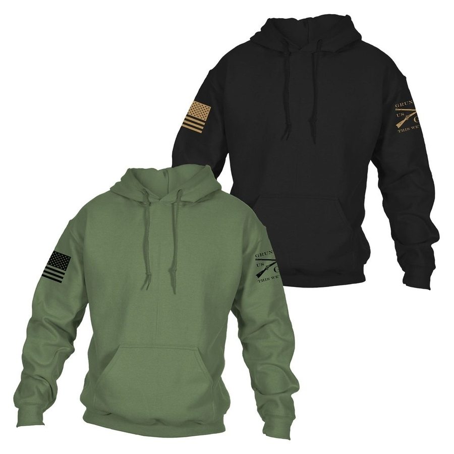 Standard Issue Core Basic Hoodie 2 Pack - Black & Military Green ...