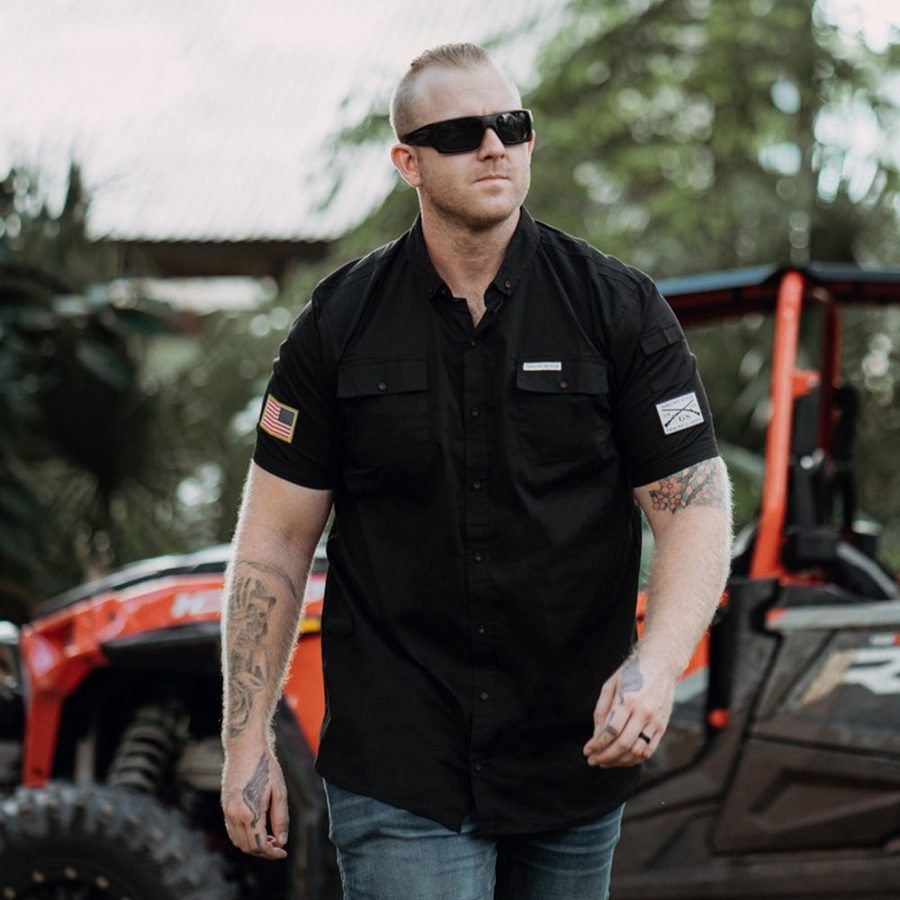 Men's Garage Button Down - Black – Grunt Style, LLC