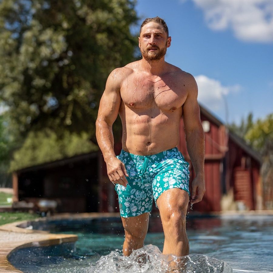 Grunt Trunks Tropical Death - Aqua – Grunt Style, LLC