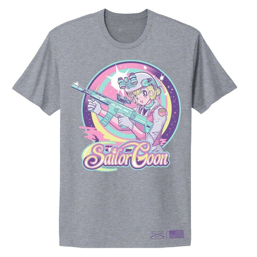 Women's Sailor Goon Boyfriend Fit T-Shirt - Dark Heather Gray – Grunt ...