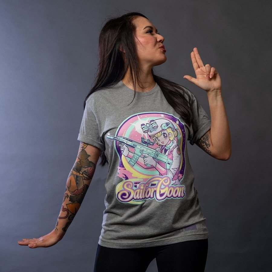 Women's Sailor Goon Boyfriend Fit T-Shirt - Dark Heather Gray – Grunt ...