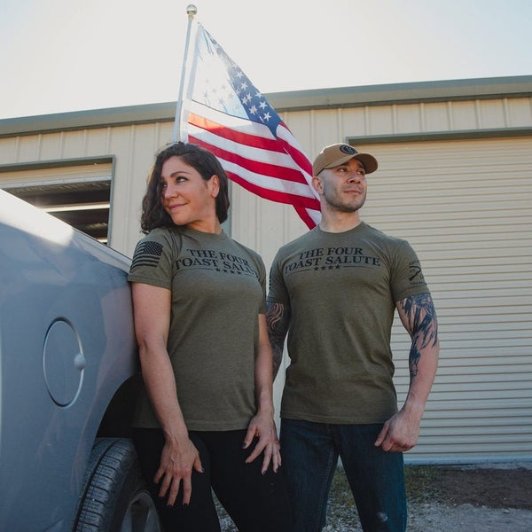 The Four Toast Salute T-Shirt - Military Green – Grunt Style, LLC