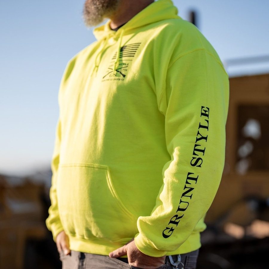 Base Hoodie - Safety Green – Grunt Style, LLC