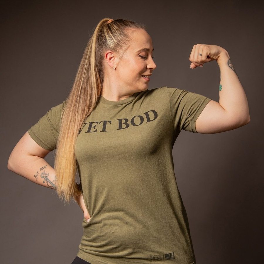 Women's Vet Bod Boyfriend Fit T-Shirt - Military Green – Grunt Style, LLC