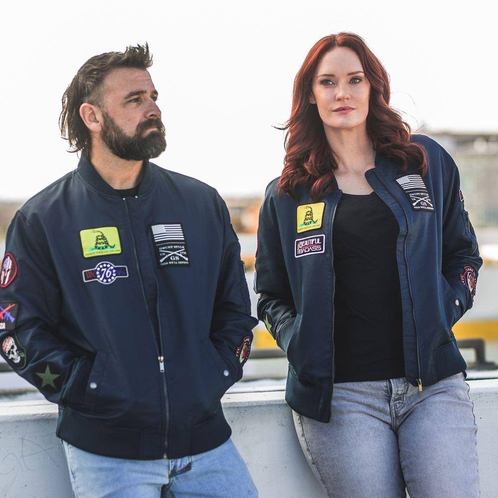Women's Classified Bomber Jacket - Navy – Grunt Style, LLC