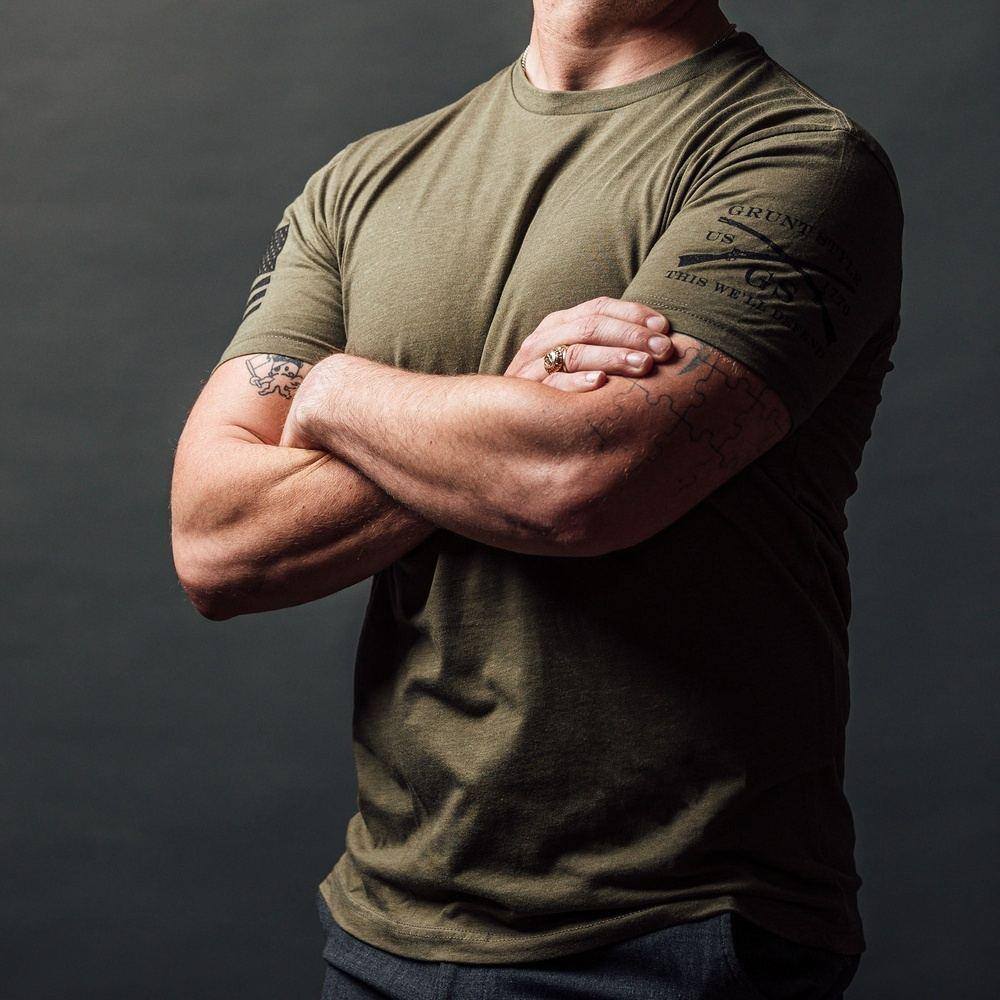 Basic Men's Grunt Style Tee Military Green – Grunt Style, LLC