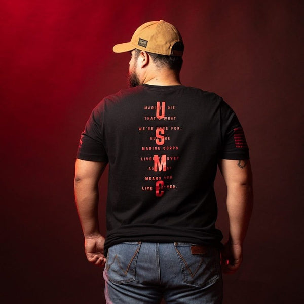 USMC - Lives Forever T-Shirt - Black – Grunt Style, LLC