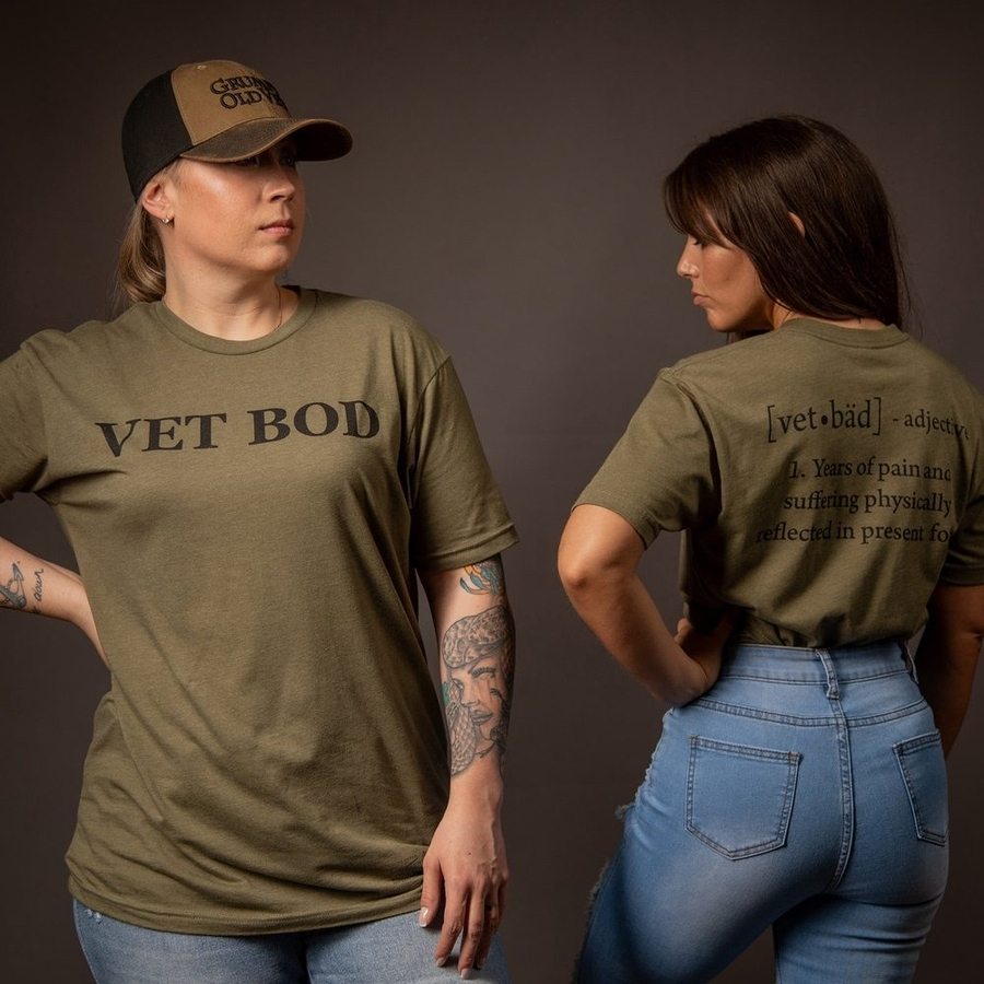 Women's Vet Bod Boyfriend Fit T-Shirt - Military Green – Grunt Style, LLC