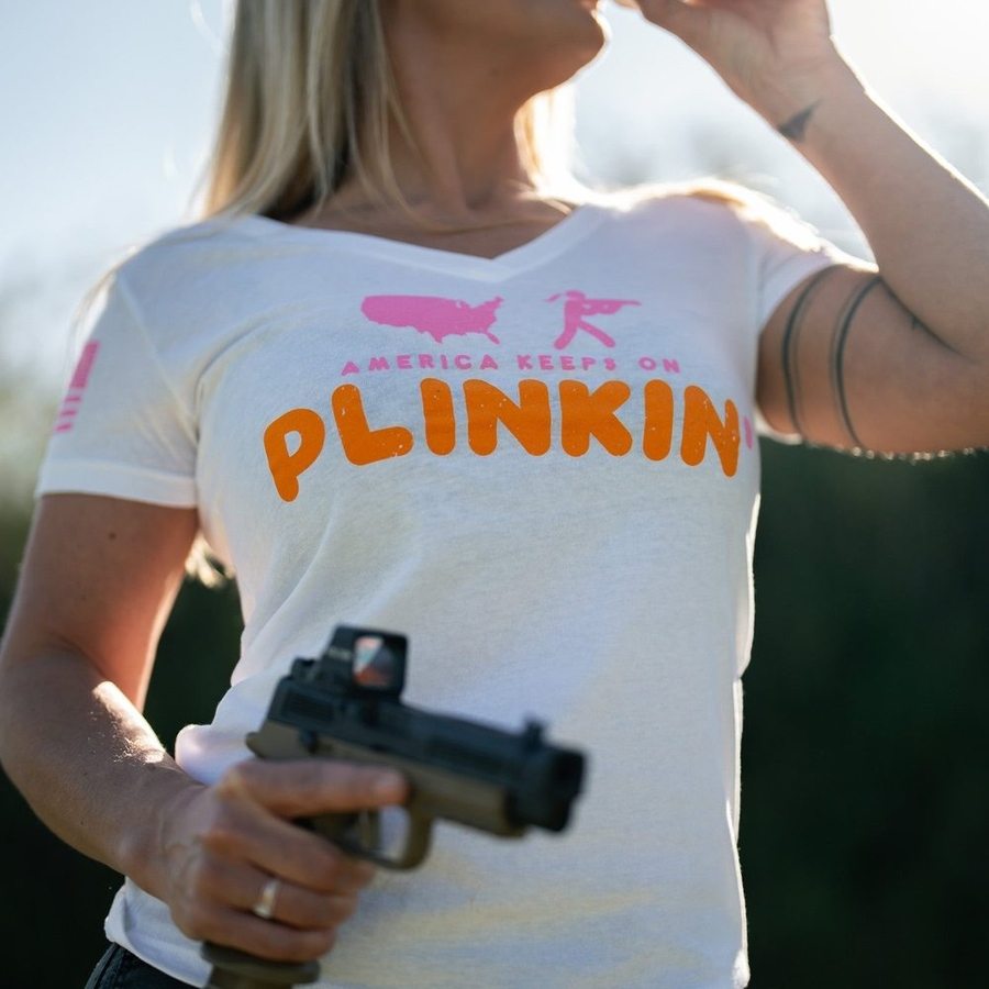 Women's Plinkin' V-Neck - White – Grunt Style, LLC