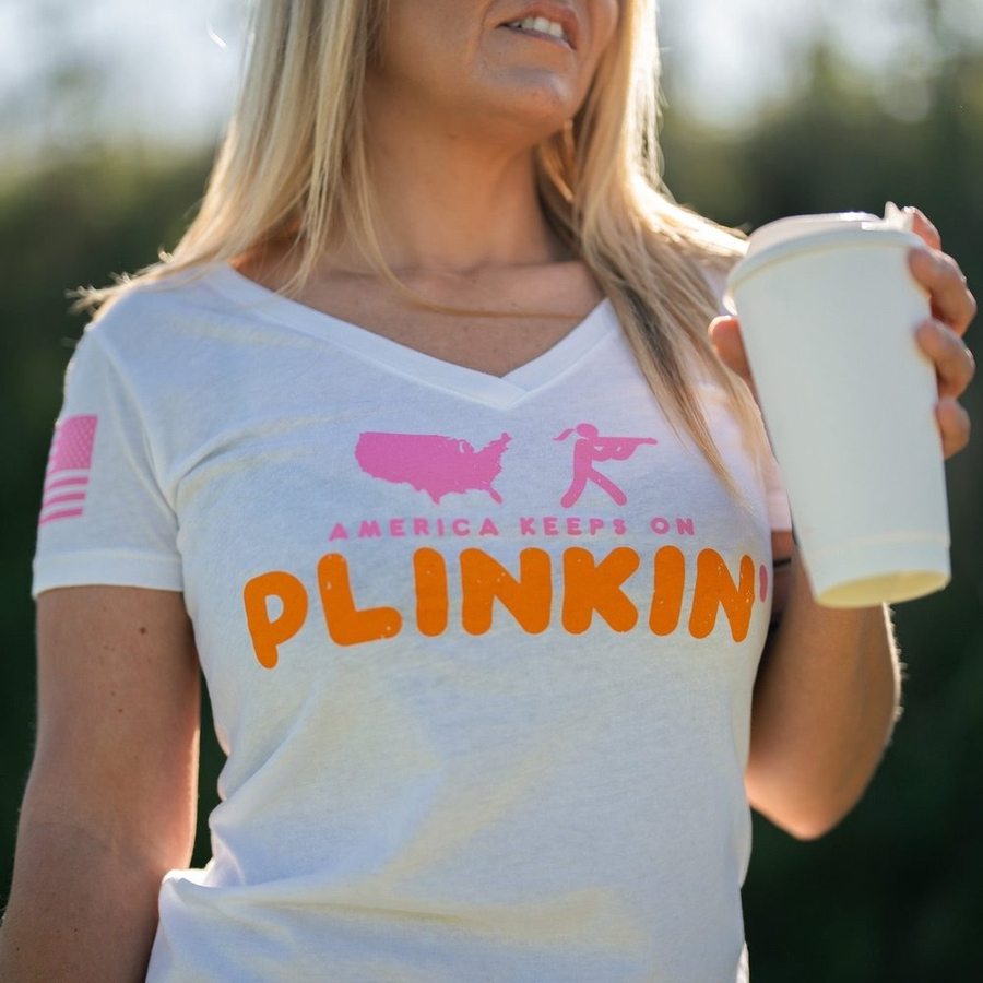 Women's Plinkin' V-Neck - White – Grunt Style, LLC