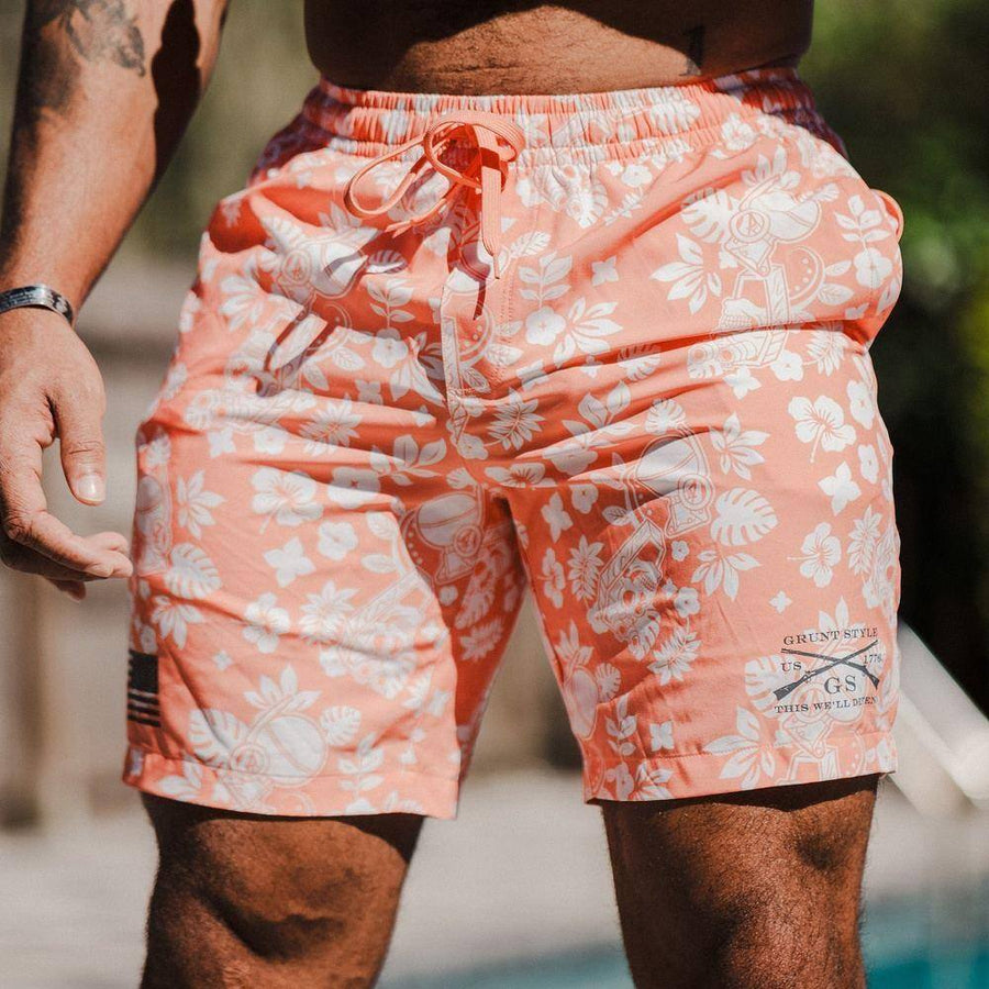 Men's Swim Trunks | Tropical Death – Grunt Style, LLC