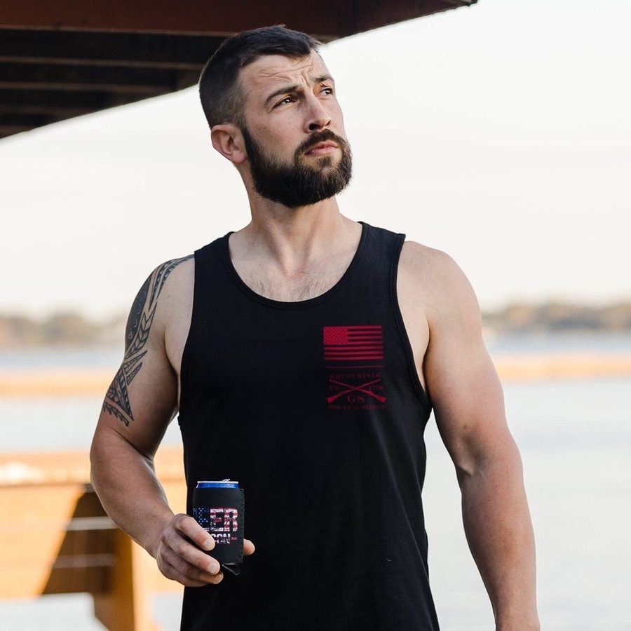 Red Blood Blue Collar® Tank - Black – Grunt Style, LLC