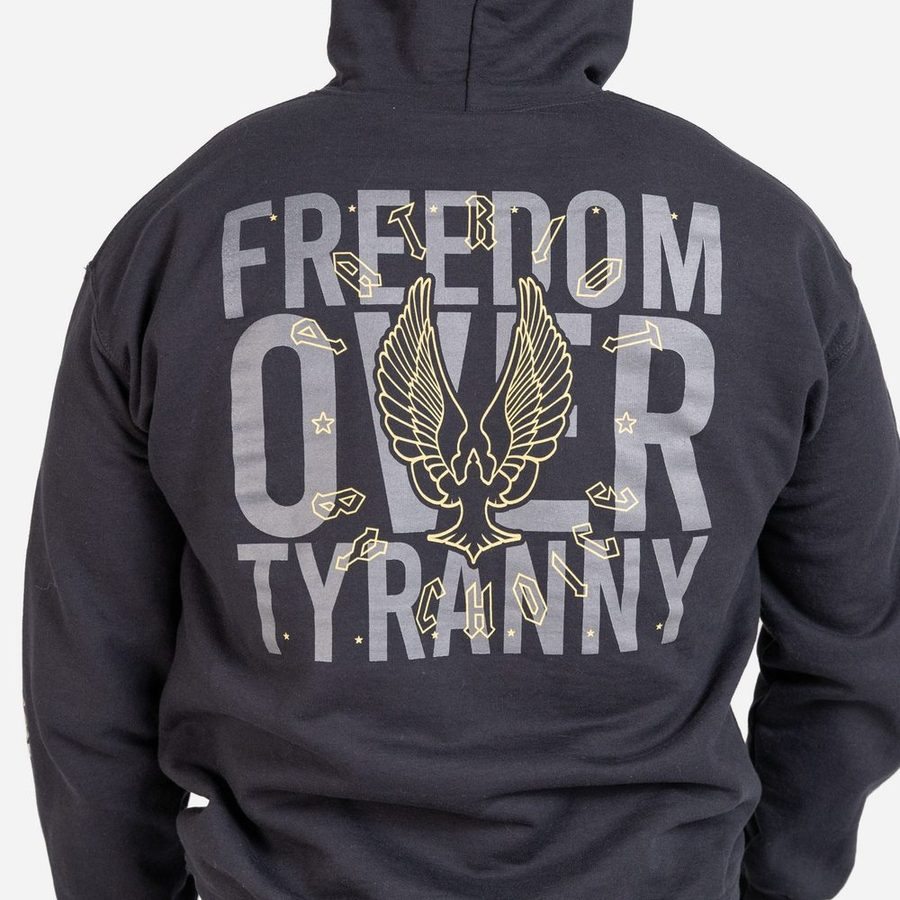 Freedom Over Tyranny Hoodie - Black – Grunt Style, LLC