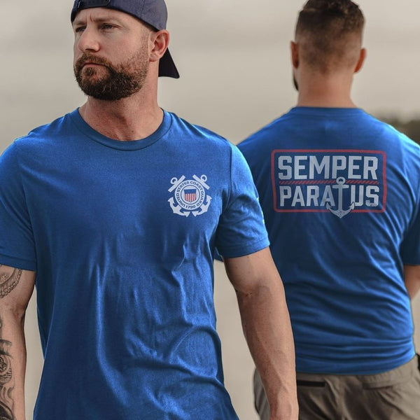 USCG - Semper Paratus T-Shirt - Royal – Grunt Style, LLC