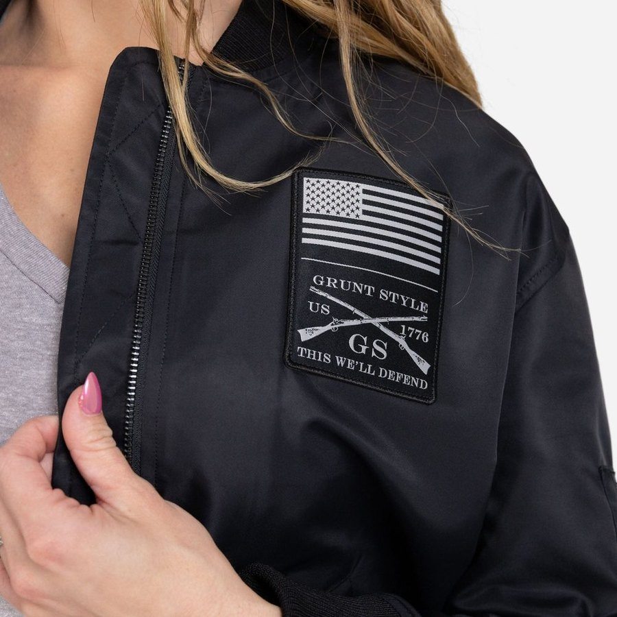 Women's Stealth Bomber Jacket - Black – Grunt Style, LLC