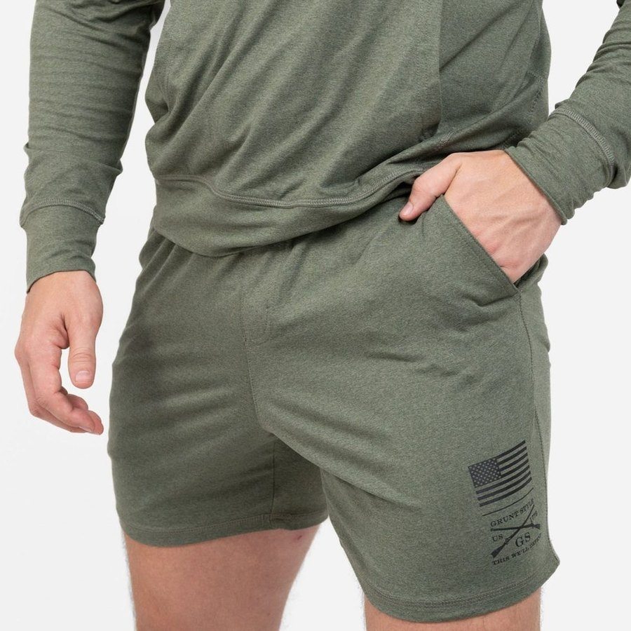Men's All-Day Short - Heather Military Green – Grunt Style, LLC