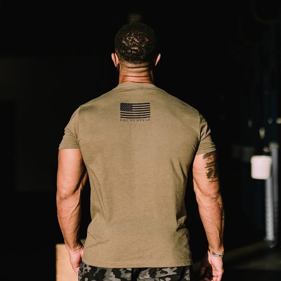 Evolution Of Man T-Shirt - Military Green – Grunt Style, LLC