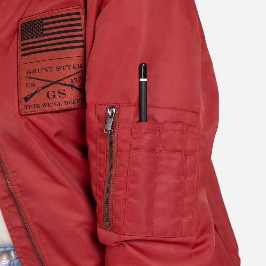 Women's Stealth Bomber Jacket - Red Plum – Grunt Style, LLC