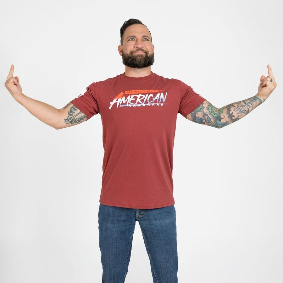 Unapologetically American T-Shirt - Red Plum – Grunt Style, LLC