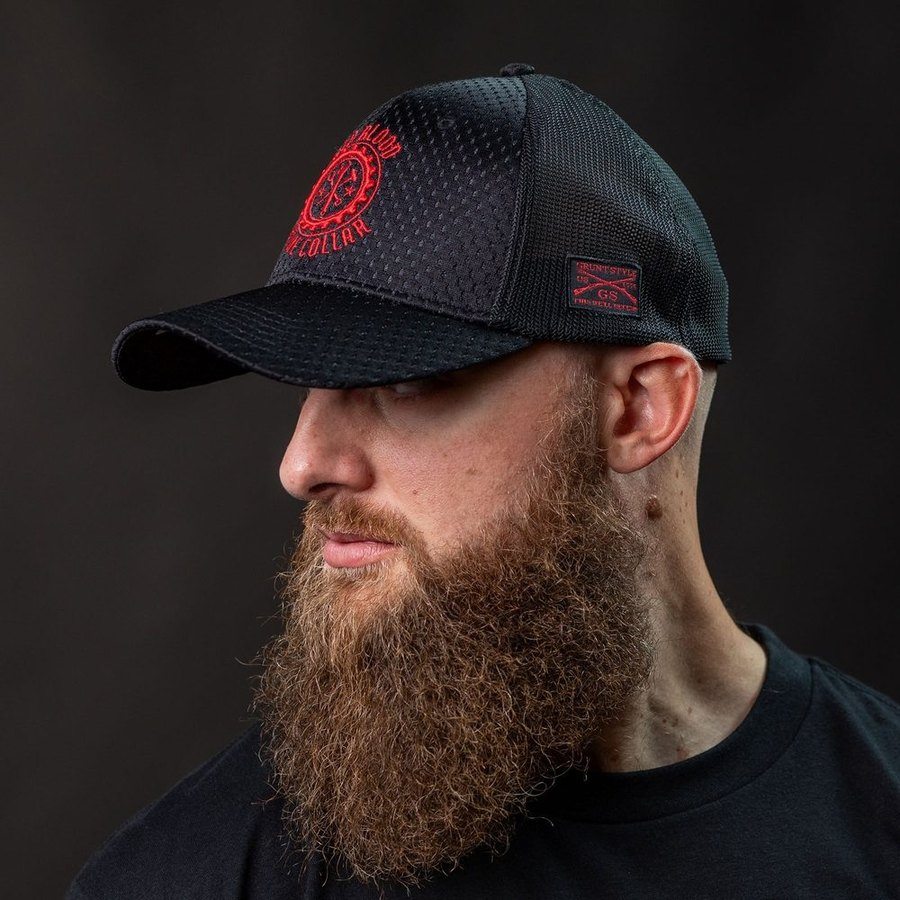 Red Blood Blue Collar® Stretch Fit Hat - Black – Grunt Style, LLC
