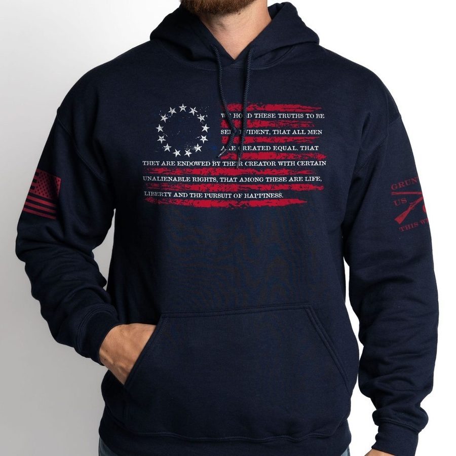 Declaration Hoodie - Navy – Grunt Style, LLC