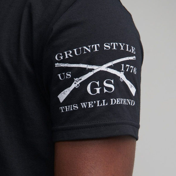 USA Flag Basic T-Shirt - Black – Grunt Style, LLC