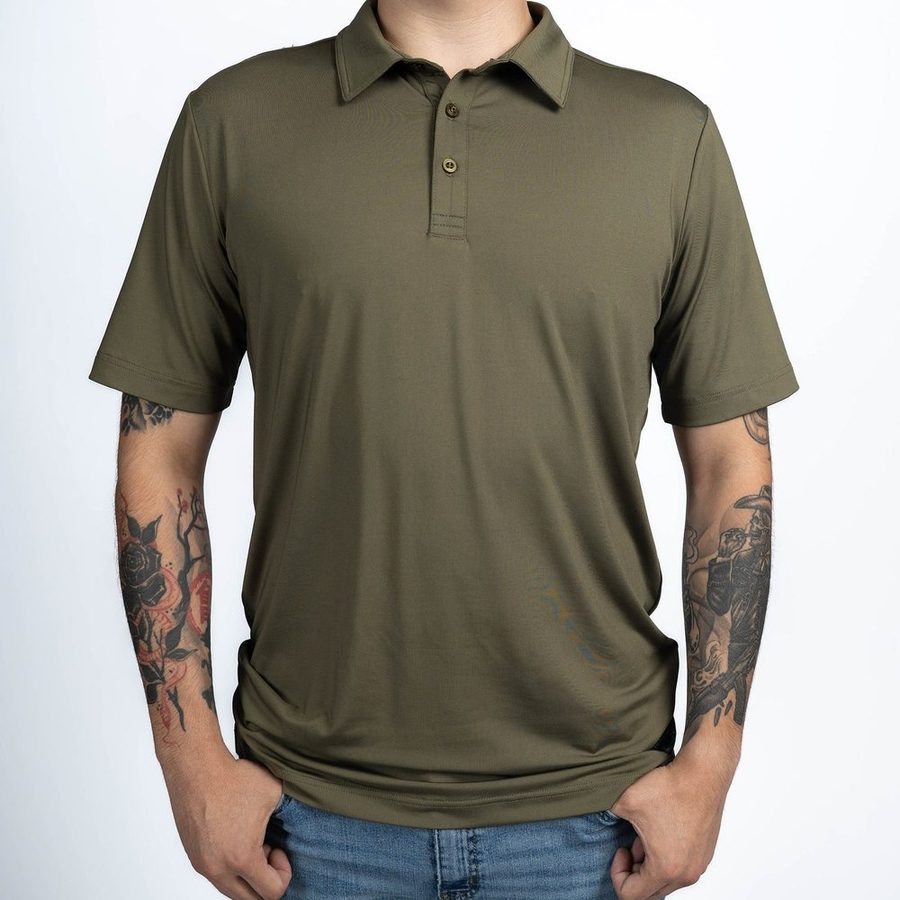 Men's Polo - Military Green – Grunt Style, LLC
