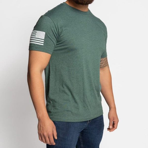 Basic T-Shirt - Heather Forest Green – Grunt Style, LLC