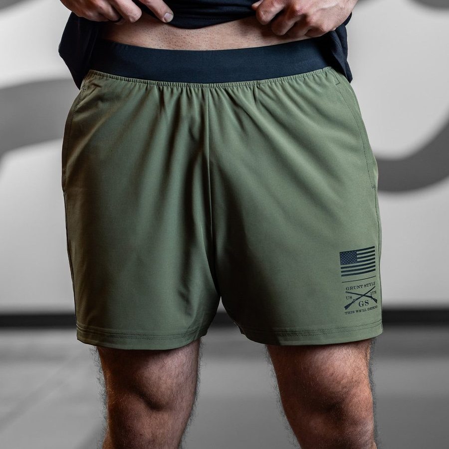 Men's Training Shorts - Military Green – Grunt Style, LLC