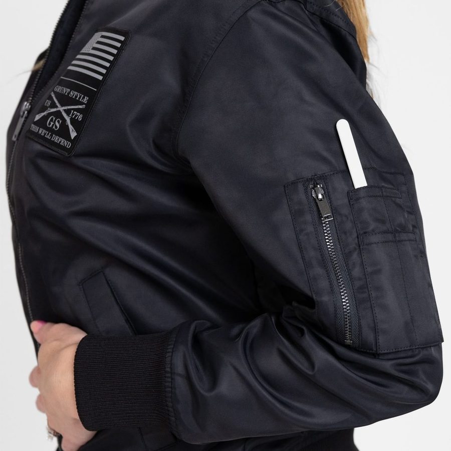 Women's Stealth Bomber Jacket - Black – Grunt Style, LLC