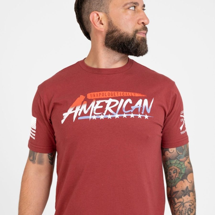 Unapologetically American T-Shirt - Red Plum – Grunt Style, LLC