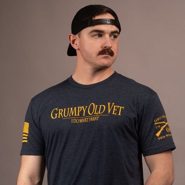 Grumpy Old Vet T-Shirt - Midnight Navy – Grunt Style, LLC