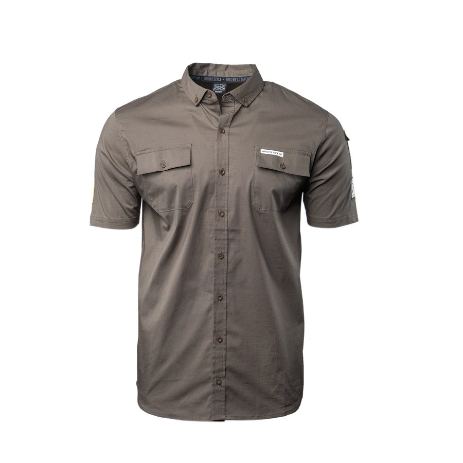 Men's Garage Button Down - Military Green – Grunt Style, LLC