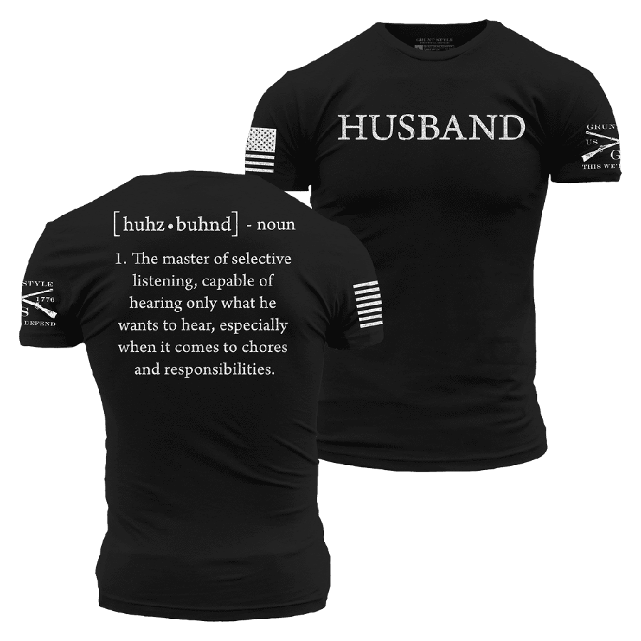 Husband Defined T-Shirt - Black – Grunt Style, LLC