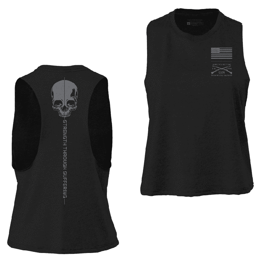 Strength Through Suffering Cropped Tank - Patriotic Workout Clothes ...