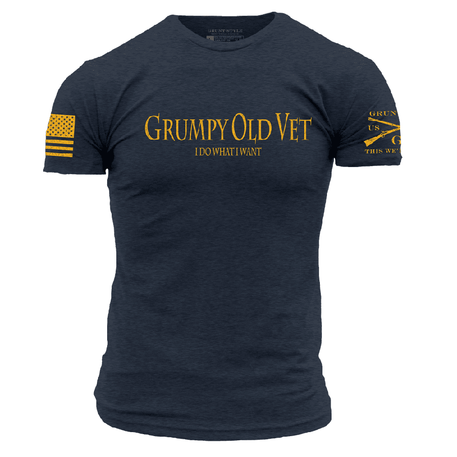 Grumpy Old Vet T-Shirt - Midnight Navy – Grunt Style, LLC