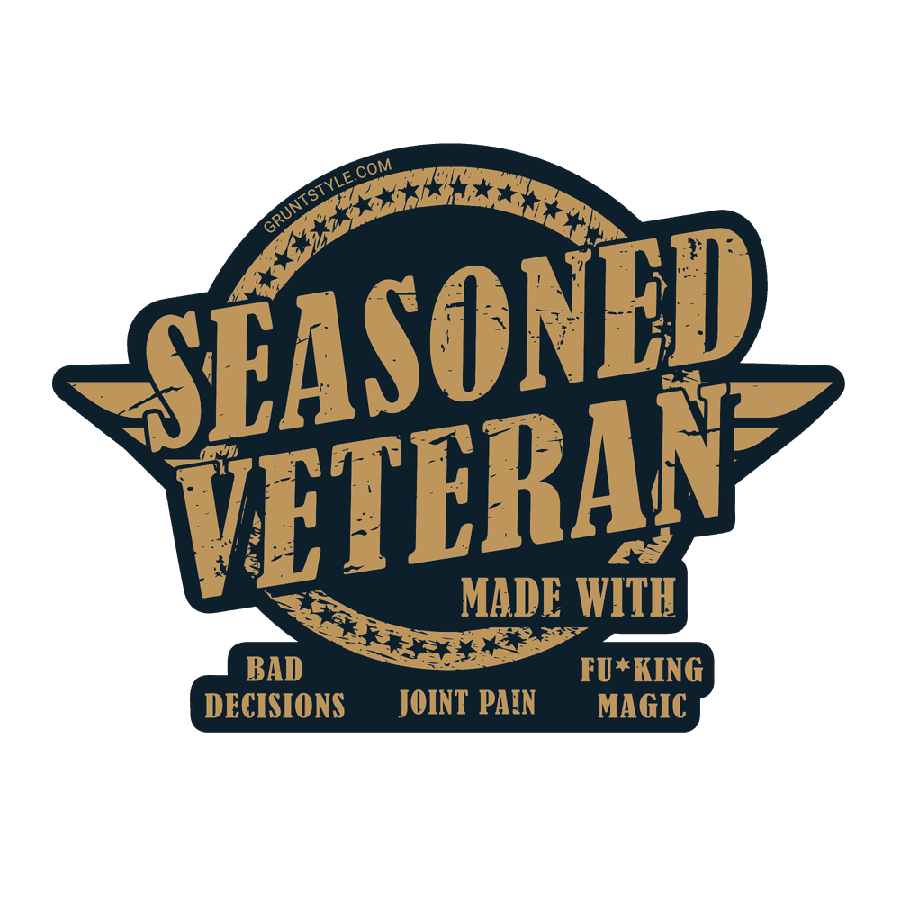 Seasoned Veteran Sticker – Grunt Style, LLC