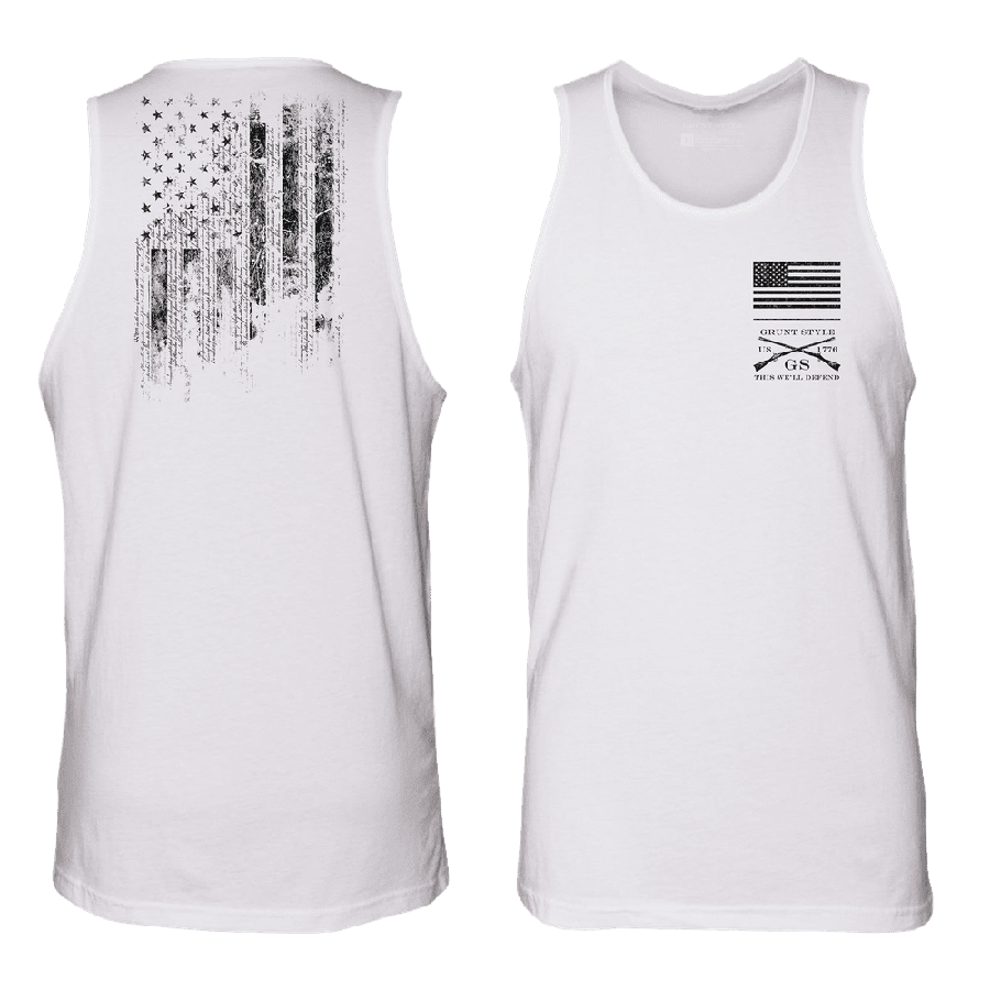 1776 Flag Tank - White – Grunt Style, LLC