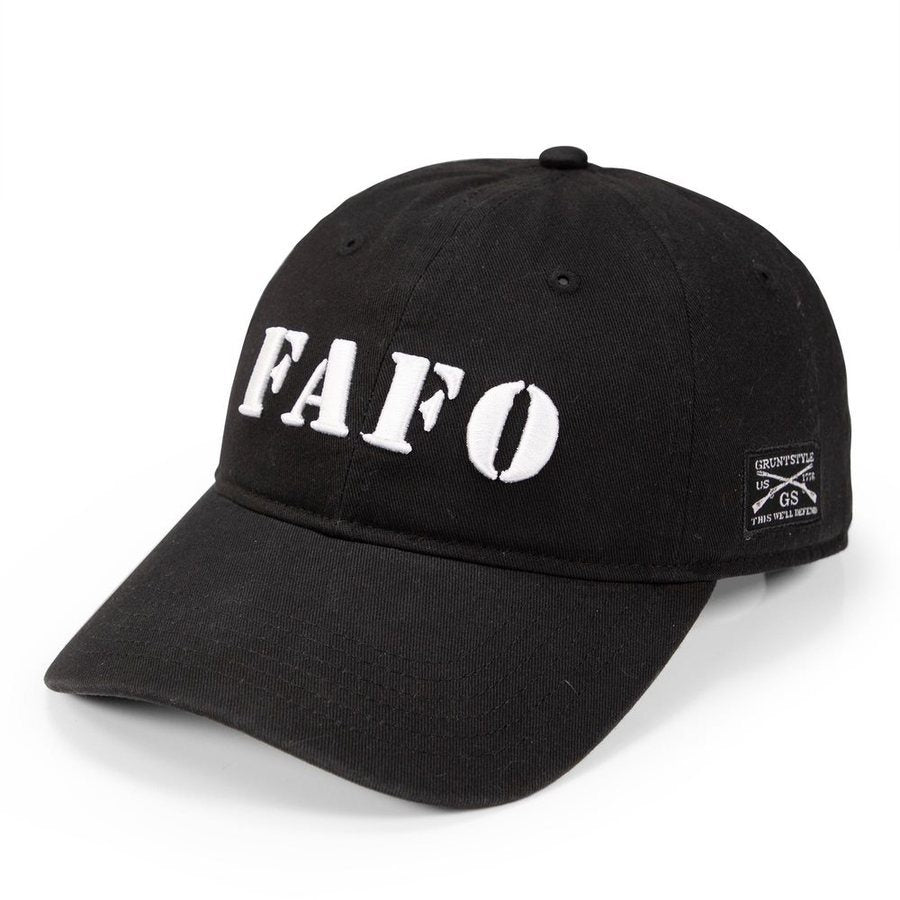 FAFO Dad Hat - Black – Grunt Style, LLC