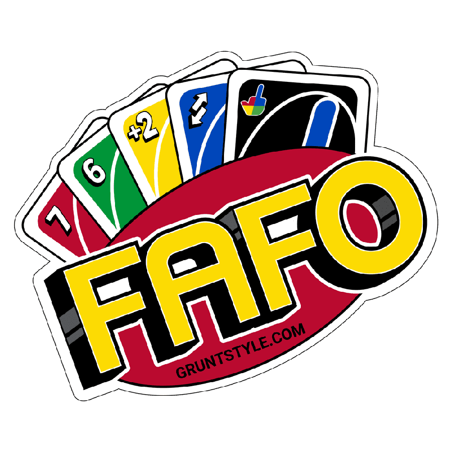 FAFO Wild Card Sticker – Grunt Style, LLC
