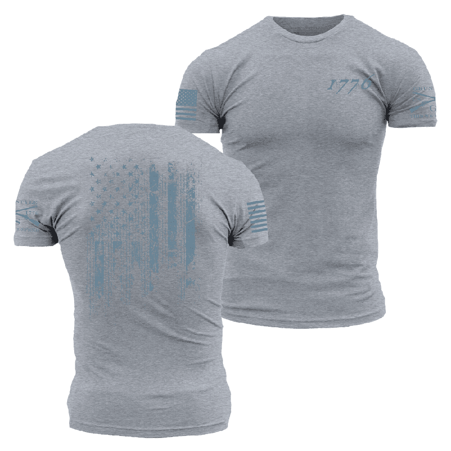 1776 Flag T-Shirt - Dark Heather Gray – Grunt Style, LLC