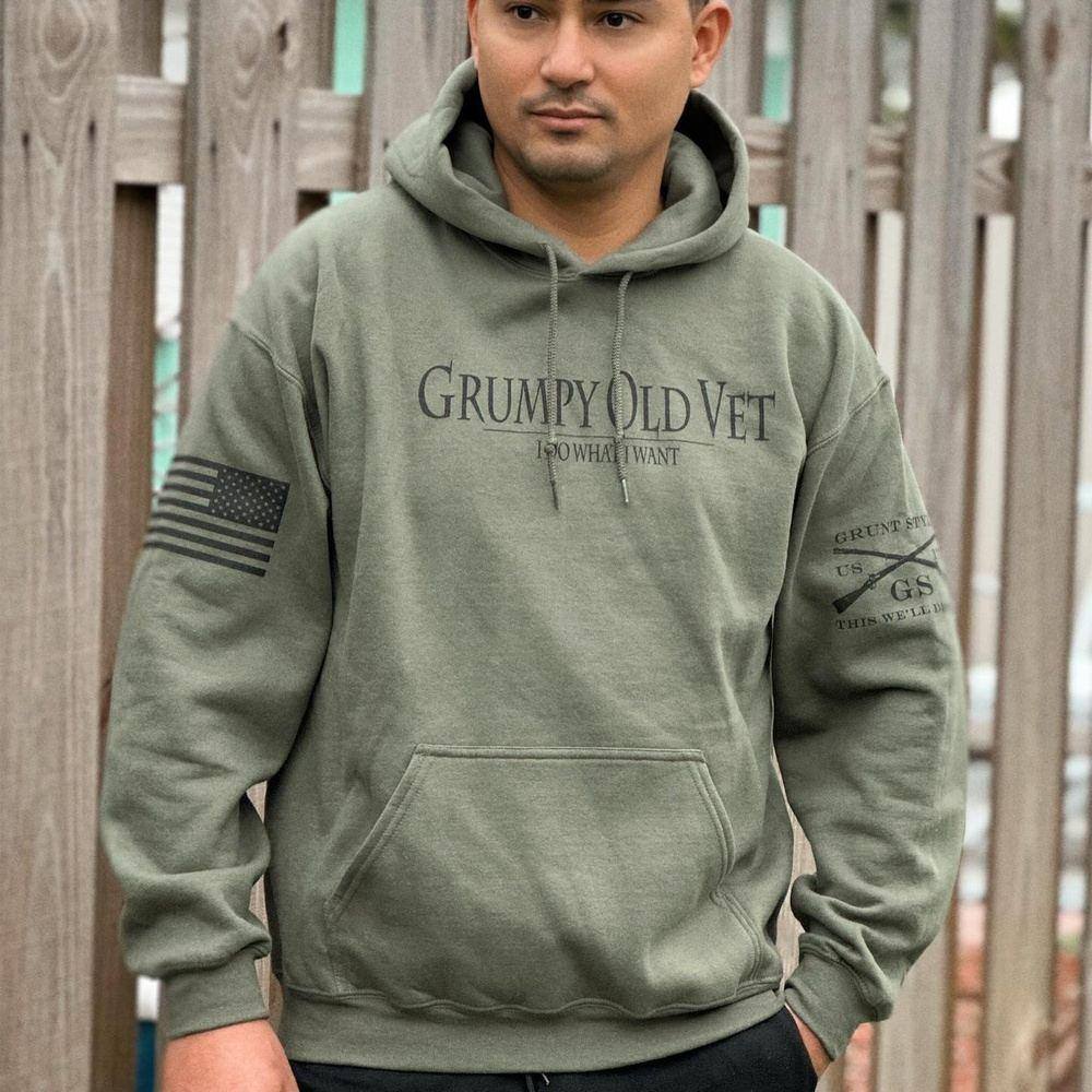 Veteran Clothing - Grumpy Old Veteran Hoodie – Grunt Style, LLC