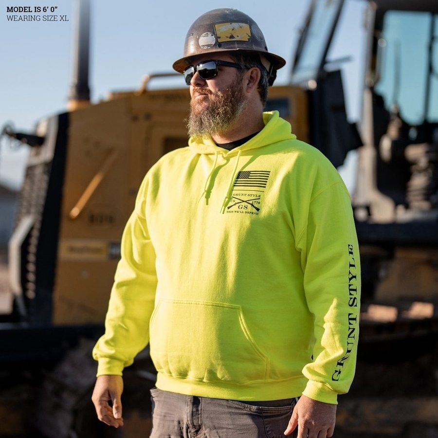 Base Hoodie - Safety Green – Grunt Style, LLC