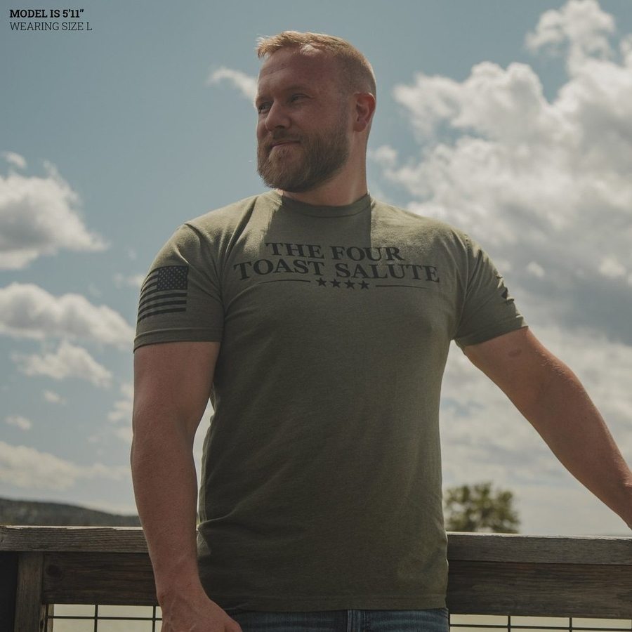 The Four Toast Salute T-Shirt - Military Green – Grunt Style, LLC