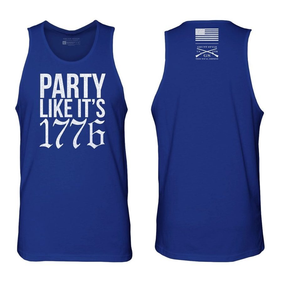 Party Like It 1776 Tank - Royal – Grunt Style, LLC