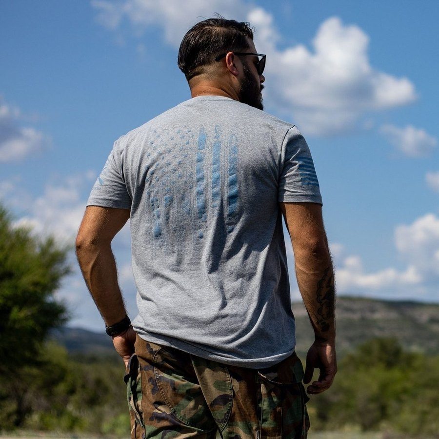 1776 Flag T-Shirt - Dark Heather Gray – Grunt Style, LLC