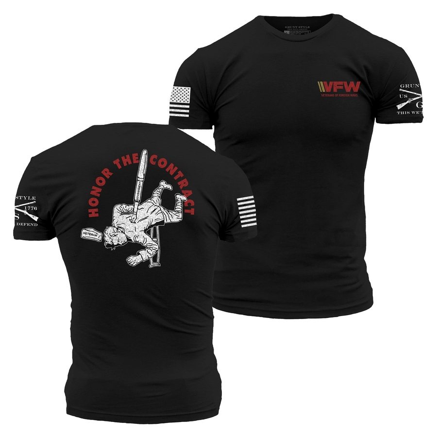 VFW - Honor The Contract T-Shirt - Black – Grunt Style, LLC