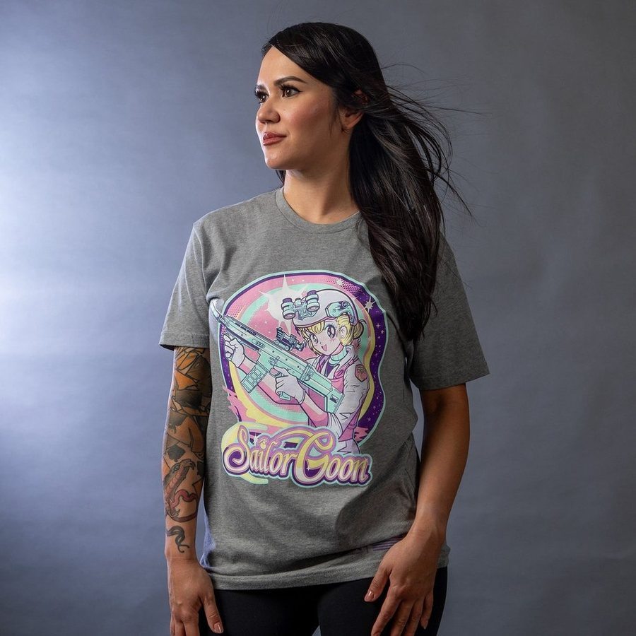 Women's Sailor Goon Boyfriend Fit T-Shirt - Dark Heather Gray – Grunt ...