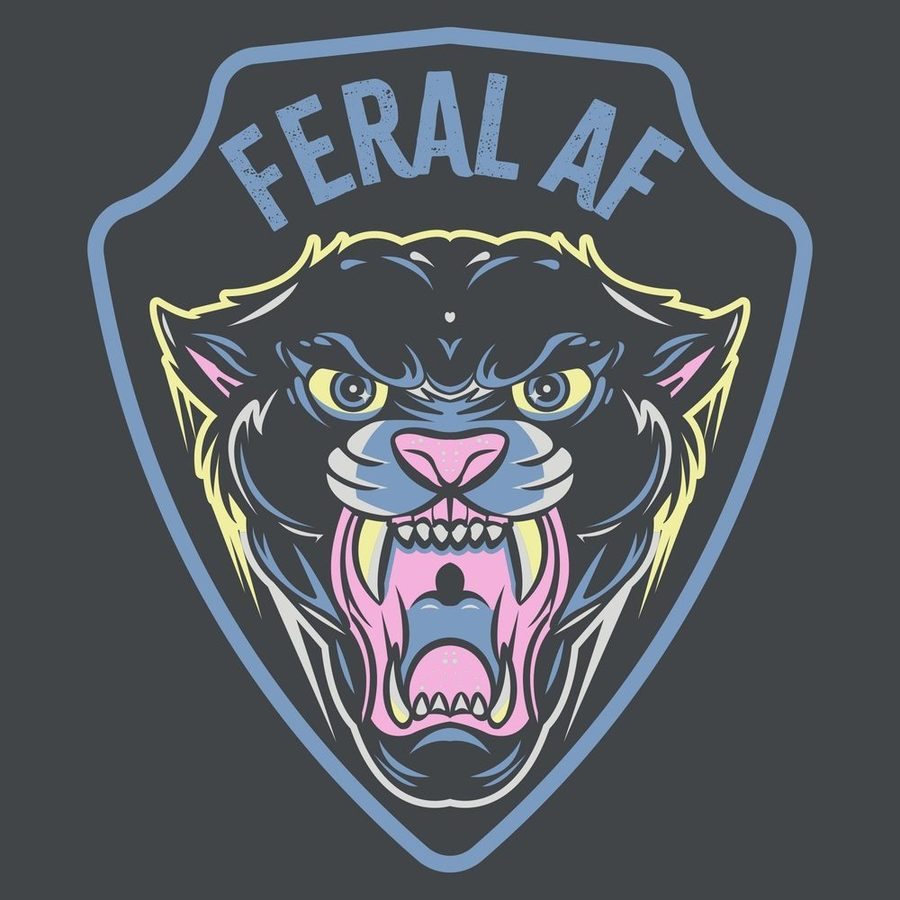 Women's Feral AF Mom Slim Fit T-Shirt - Heavy Metal – Grunt Style, LLC